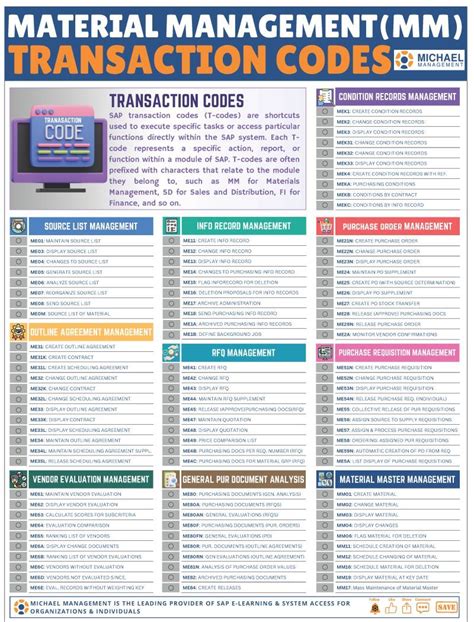 Best 13 Sap Cheat Sheet General Transaction Codes Artofit