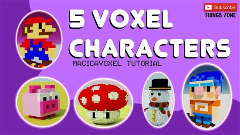 Magicavoxel 5 Voxel Characters Step By Step ¡5 Personajes Voxel Paso A Paso Complete