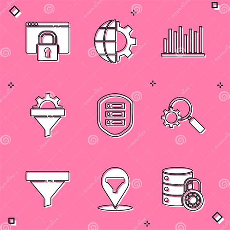 Set Secure Your Site With Ssl Globe Of The Earth And Gear Pie