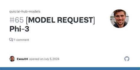 Model Request Phi 3 · Issue 65 · Quicai Hub Models · Github