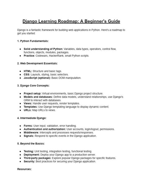 Road Map For Learning Django Pdf Web Application World Wide Web