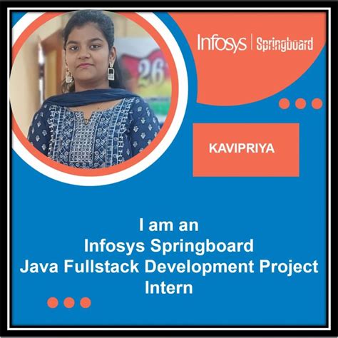 Kavipriya P On Linkedin Infosysspringboard Internship