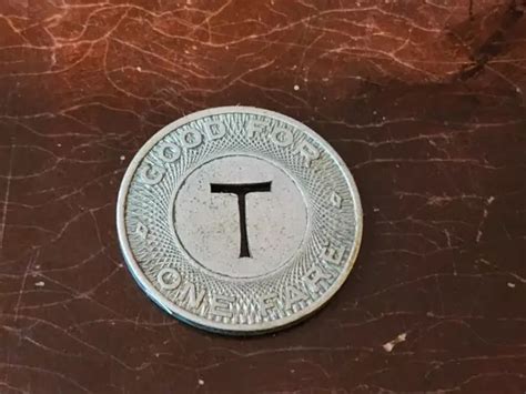 Vintage Andtampa Transit Lines Inc Slim T Cut Out Gf One Fare Token 23mm £858 Picclick Uk