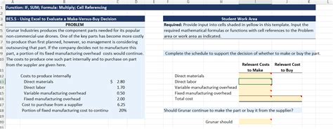 Solved 1 Function If Sum Formula Multiply Cell