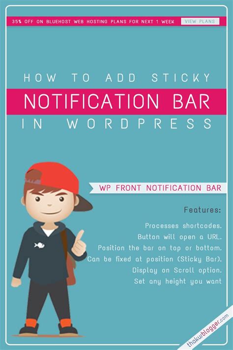 Add Sticky Notification Bar In Wordpress Best WP Notification Bar Bluehost Web Hosting