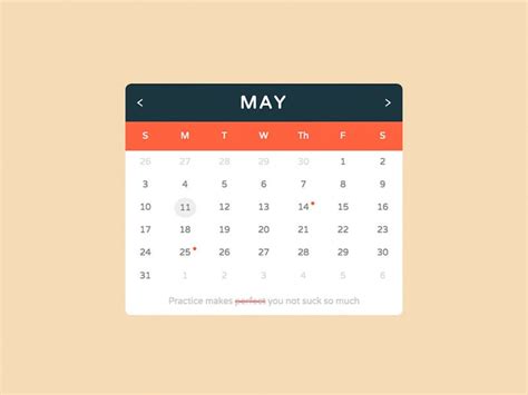 CSS And HTML Calendar Examples To Add To Your Site