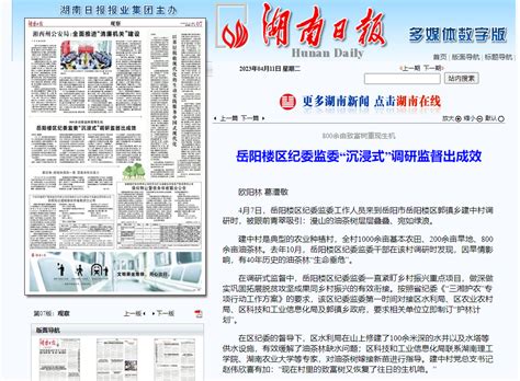 岳阳楼区纪委监委“沉浸式”调研监督出成效 湖南理工学院新闻网