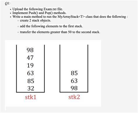 solved use java for this program exam txt