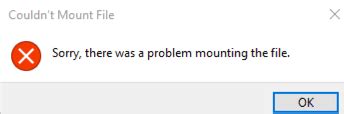 Couldn T Mount Iso File On Windows Windows Os Hub