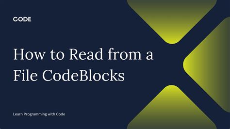 C Language How To Read From A File Codeblocks Youtube