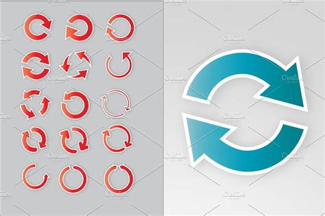 Set Of Vector Arrow Circle