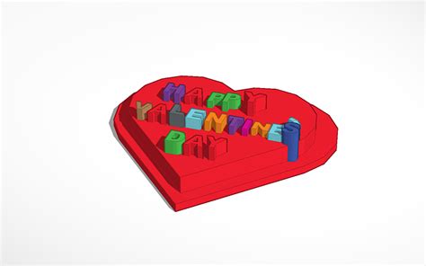3d Design Happy Valentines Day Tinkercad