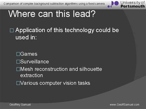 Comparison Of Complex Background Subtraction Algorithms Using A