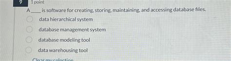 solved 9 1 ﻿pointa q ﻿is software for creating storing
