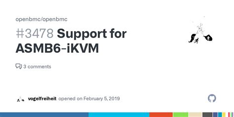 support for asmb6 ikvm · issue 3478 · openbmc openbmc · github