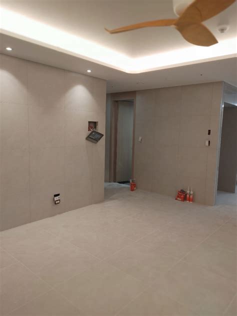 부산 남천 더샵프레스티지 36평형 포세린 거실 벽 바닥 타일시공 비용 네이버 블로그