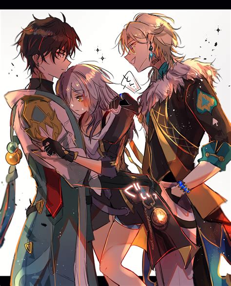 Trailblazer Stelle Aventurine And Dan Heng Honkai And More Drawn By Sw Chestnut Danbooru