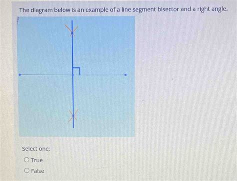 solved the diagram below is an example of a line segment bisector and