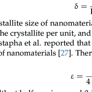 Lattice Parameters Of Tetragonal Form And The Crystallite Size Download Scientific Diagram
