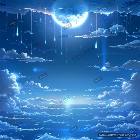 Ai创作图月亮云朵星空插画 夜晚云彩星星 夜空场景插画 蓝天白云灯光月光 梦幻夜景插画 星月河幻想插画 意境仲夏夜云纹素材 天空云彩月亮 星云星星月亮夜空 乌云云彩遮盖月亮 星空卡通月亮天空