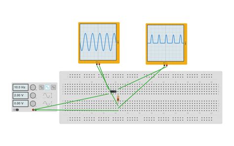 Circuit Design Half Wave Tinkercad