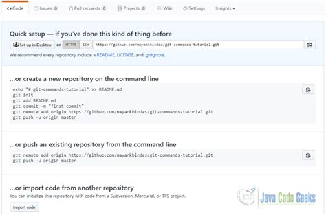 Git Commands Tutorial Java Code Geeks