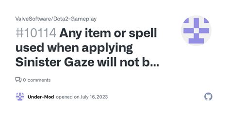 Any Item Or Spell Used When Applying Sinister Gaze Will Not Be Used · Issue 10114