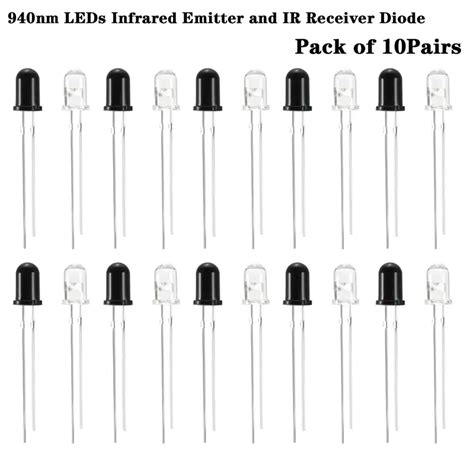 940nm Leds Infrared Emitter Receiver Diode Arduino Get Temu