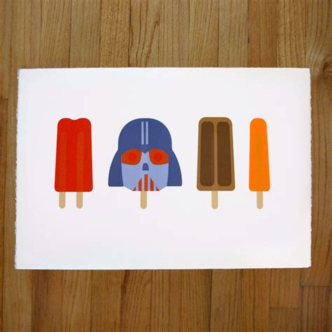 Lacey Waterman Darth Vader Popsicle Print Available Postersandprints A Street Art Graffiti