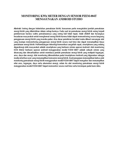 monitoring kwh meter dengan sensor pzem pdf
