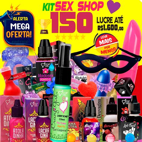 Kit Sex Shop 150 Produtos Eróticos Lubrificante Intimo Sexy E Vibrador Feminino Uso Adulto Itens
