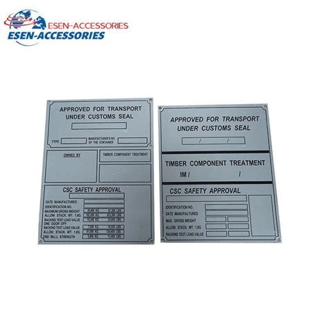 ISO Standard Shipping Container Accessories Csc Plate Csc Plate And ISO Standard Csc Plate