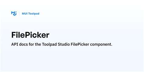 Filepicker Mui Toolpad