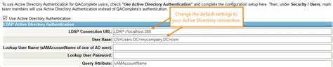 Manage Active Directory Authentication Qacomplete Documentation