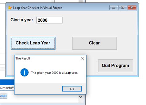 Free Programming Source Codes And Computer Programming Tutorials Leap Year Checker In Visual