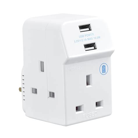 Masterplug Gang Socket Adapter With X USB Sockets Amazon In Home Improvement