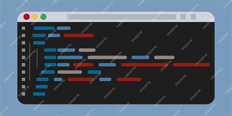 Código Na Tela Codificação Plana De Ilustração Vetorial Ou Texto De
