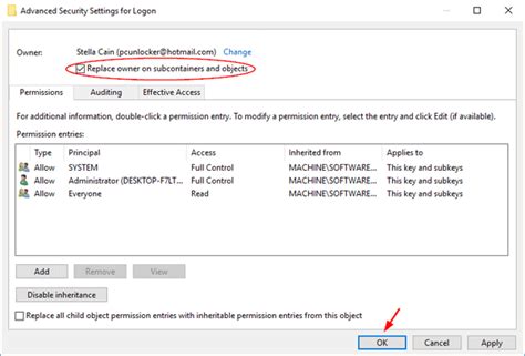 How To Take Ownership Permission Of Protected Registry Key In Windows