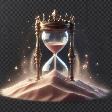 A Hourglass With A Sand Dune And A Hourglass Premium Ai Generated Image