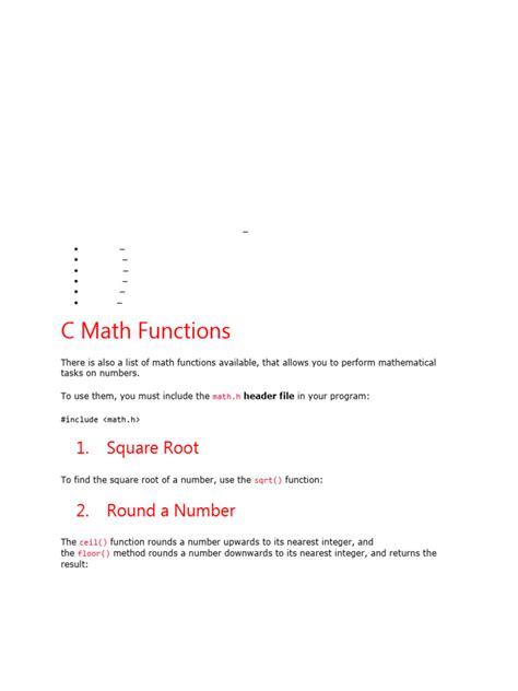 C Library Functions Pdf