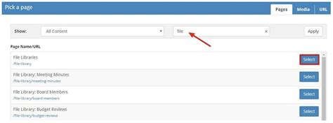Linking To Your File Library Web CMS Knowledge Base