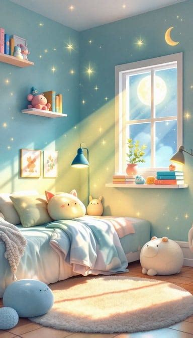 Free Dreamy Bedroom Night Image Download At Stockcake