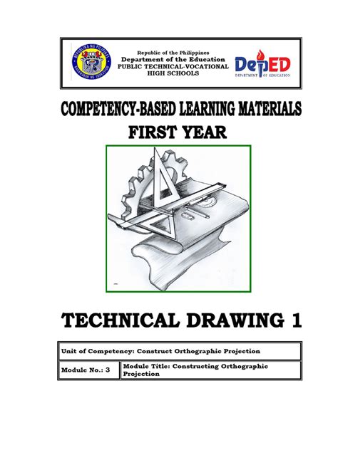 Y1 Module 3 Constructing Orthographic Projection1 230223013546 4b7d20a9 Pdf Technical