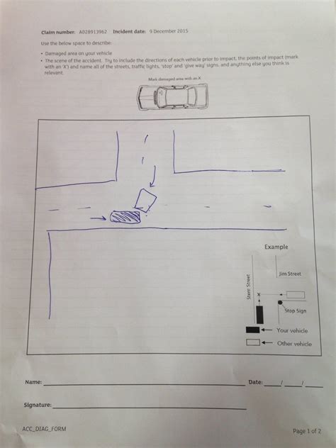 Traffic Accident Diagram Template