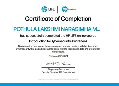 Murthy Pothula On Linkedin I Am Happy To Share That I Completed The Hp