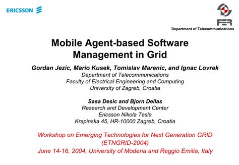 Pdf Mobile Agent Based Software Management In Grid
