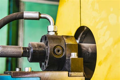 The Working Area Of Cnc Multiform Spring Coiling Machine Close Up Stock