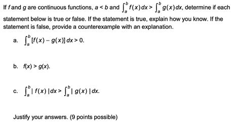 Solved If Fand G Are Continuous Functions A