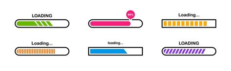 premium vector loading bar icon set load signs download indicator sign