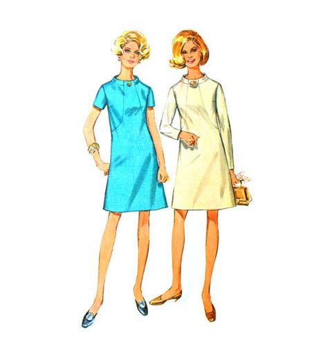 1960s Shift Dress Pattern Simplicity 7807